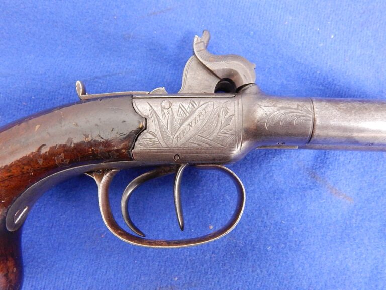 English Double Barrel Percussion Pistol by Henley Hart – J & J Military ...