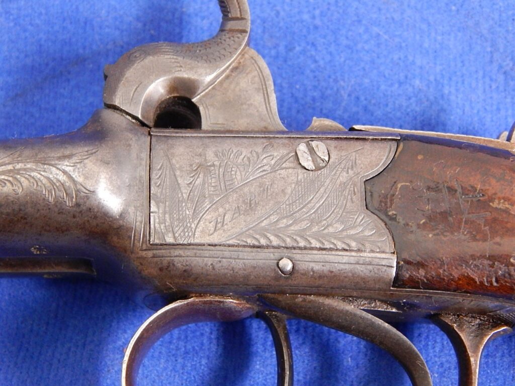 English Double Barrel Percussion Pistol by Henley Hart – J & J Military ...