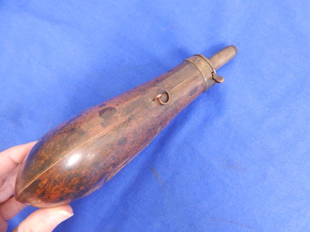 USN Fouled Anchor Powder Flask – J & J Military Antiques – Guns, Swords ...