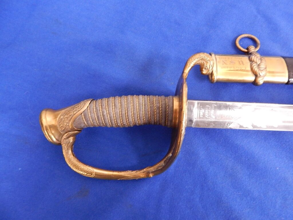 Ames Civil War Navy Officers Sword with ID – J & J Military Antiques ...