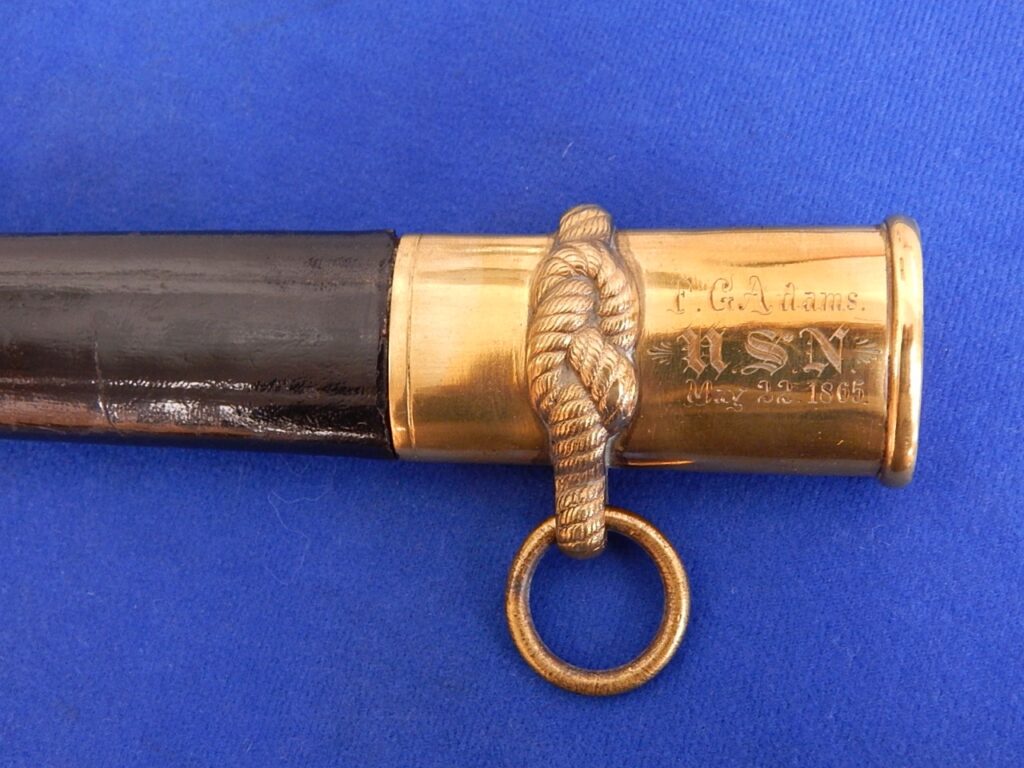 Ames Civil War Navy Officers Sword with ID – J & J Military Antiques ...