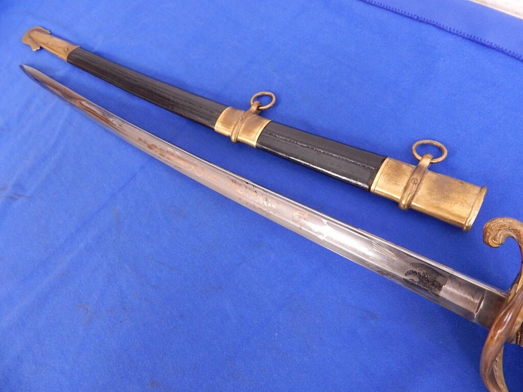 Ames Civil War Navy Officers Sword with ID – J & J Military Antiques ...