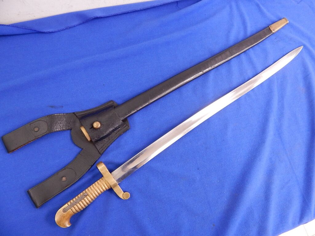 Colt Alteration Mississippi Rifle Bayonet W/S & Frog – J & J Military ...