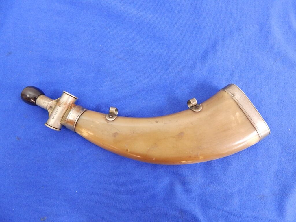 French Mfg Rifle & Shotgun Powder Horn Flask – J & J Military Antiques ...