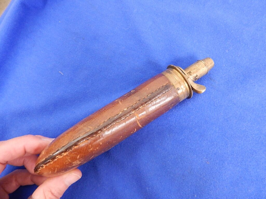 Hawksley Pistol & Rifle Bag Type Powder Flask – J & J Military Antiques ...