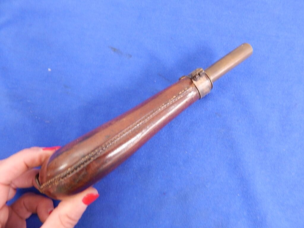 Shotgun Leather Shot Flask – J & J Military Antiques – Guns, Swords ...